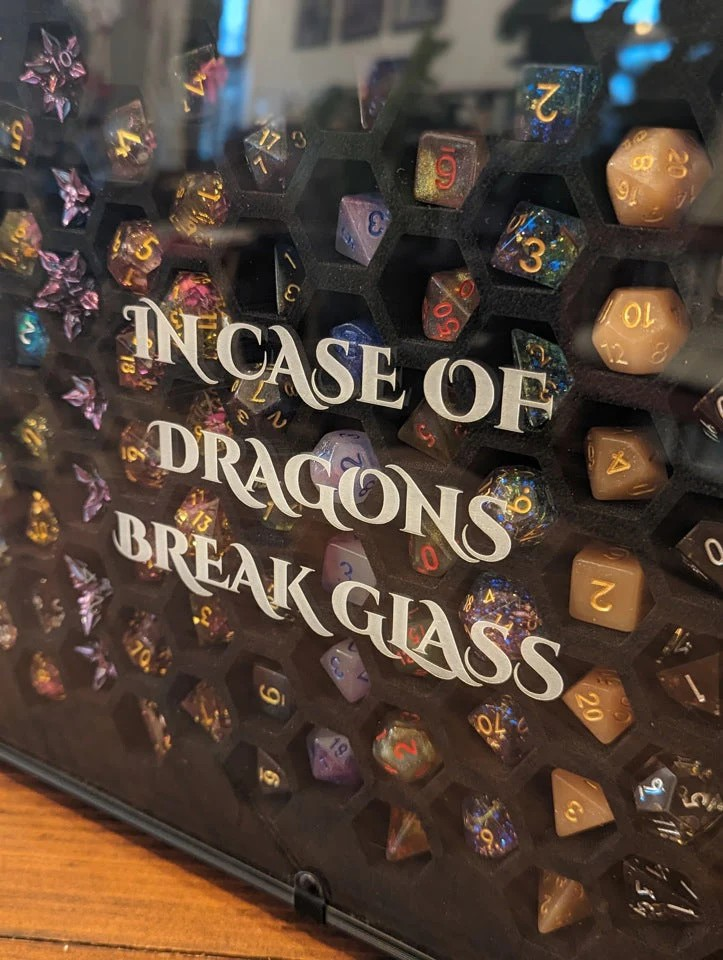 In Case Of Dragons Break Glass | 26 Set Capacity | Plexi Glass Chest o